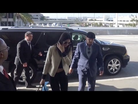 PREMIUM EXCLUSIVE: Kendall Jenner Dodges Questions About Rumored Beau Lewis Hamilton At LAX