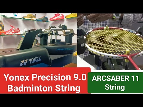 Badminton stringing with Yonex Precision 9.0 ARCSABER 11 Racket. - YouTube