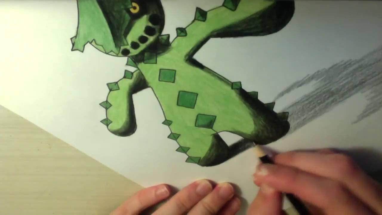 Drawing all the Pokemon: Number 332 Cacturne - YouTube