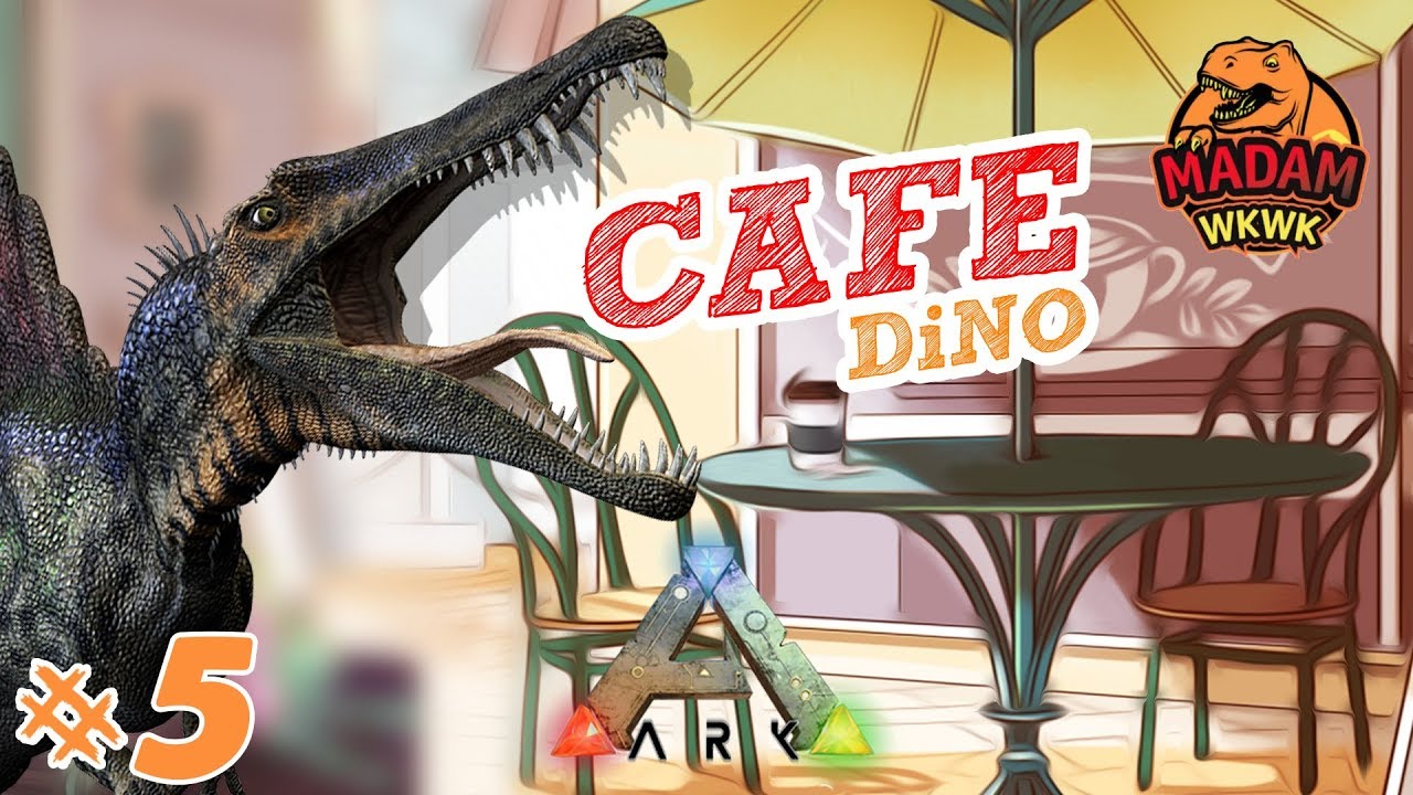 CAFE JAMAN DiNOSAURUS 😂 ARK Anzah #5 - YouTube