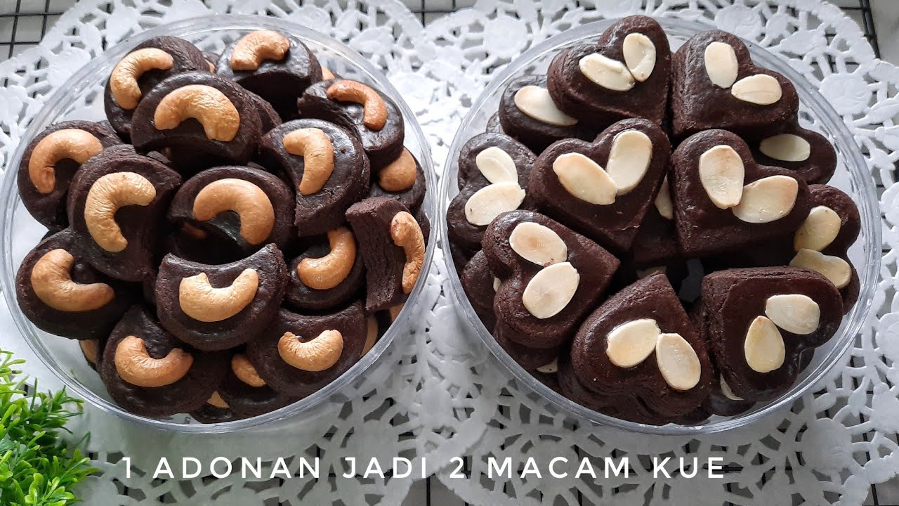 CARA PRAKTIS 1 ADONAN JADI 2 MACAM KUE KERING |Choco Mede Cookies dan ...