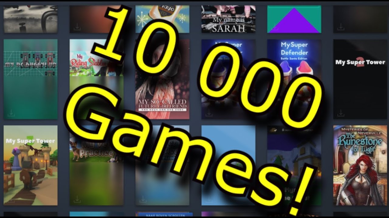 My steam library - 10000 Games - YouTube