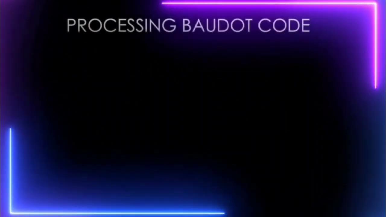 INTRODUCTION TO BAUDOT CODE - YouTube
