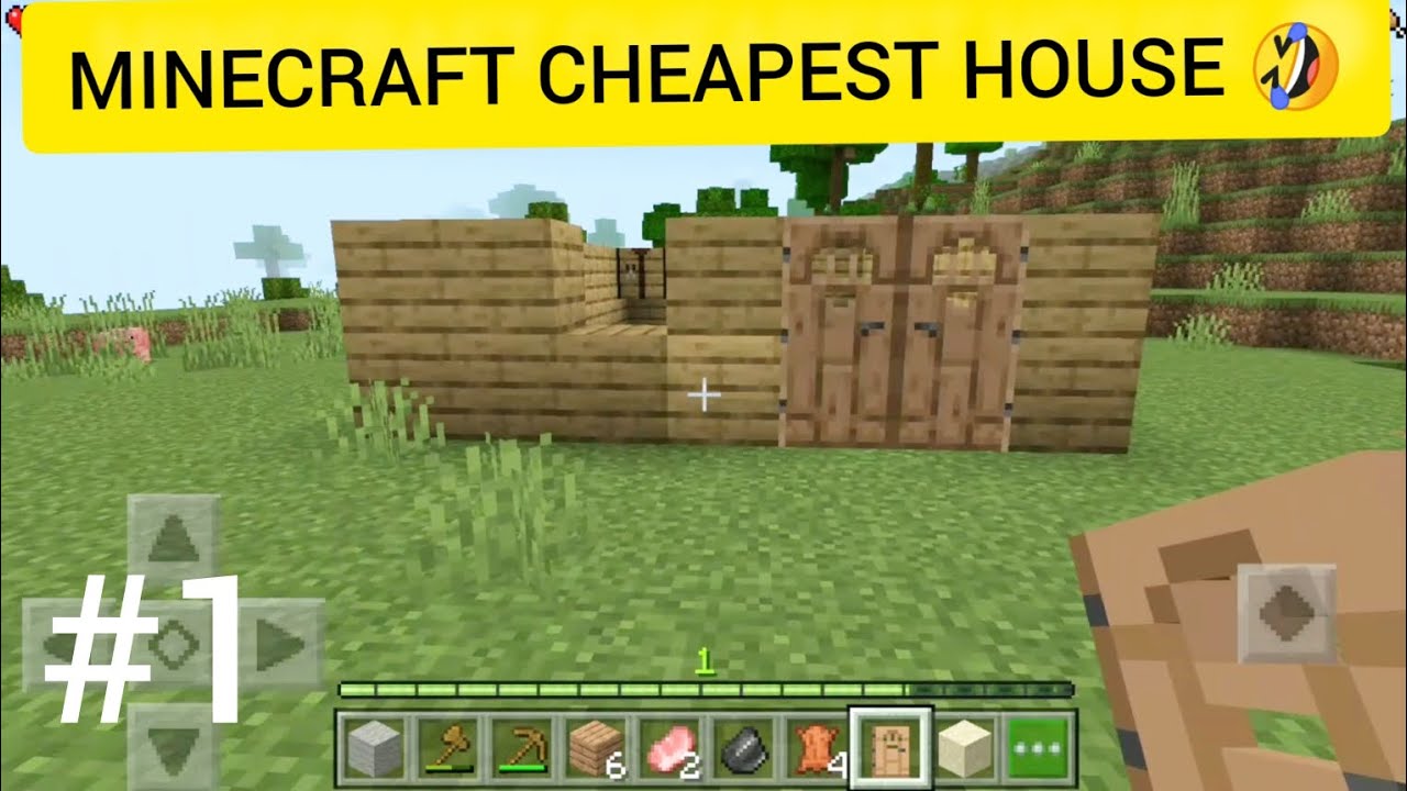 Minecraft cheapest house survival #1 🤣#minecraft - YouTube
