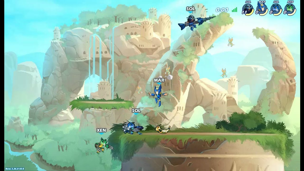 Brawlhalla - Valkyrie and the Cat-man free for all - YouTube