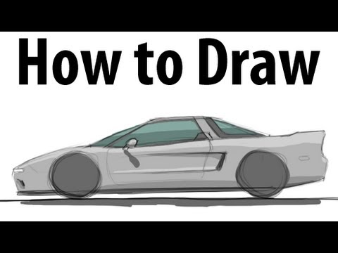 How to draw an Acura NSX - Sketch it quick! - YouTube