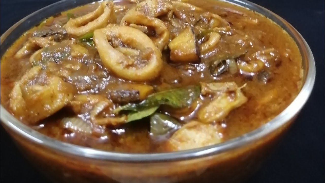 ഒരു കിടിലൻ കൂന്തൽ കറി /how to make squid curry/kanava/koonthal curry ...