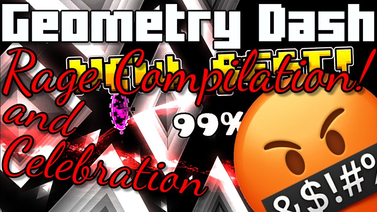 Geometry Dash Reaction Compilation (Rage/Celebration) | ZebraPlayz ...