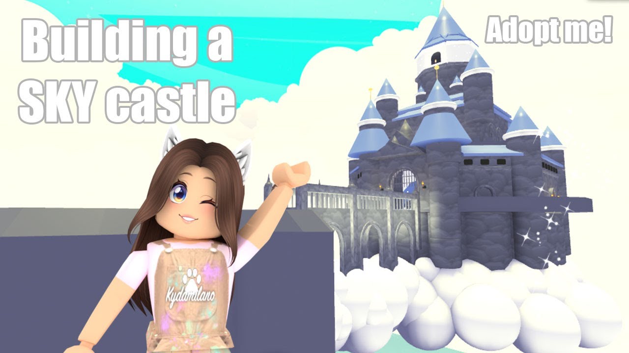 Building a SKY CASTLE on the NEW Sandbox Island in Adopt me! Part 1 (1/ ...