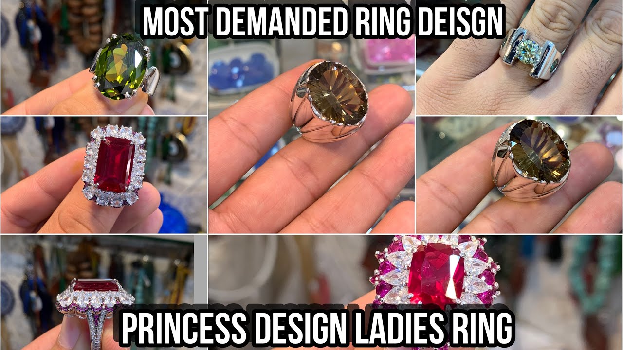 Most demand and viral design rings natural stone 925 italian chandi ...