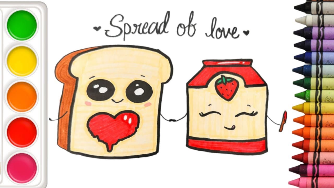 How to Draw a Bread jam | Easy step by step cartoon drawing ...