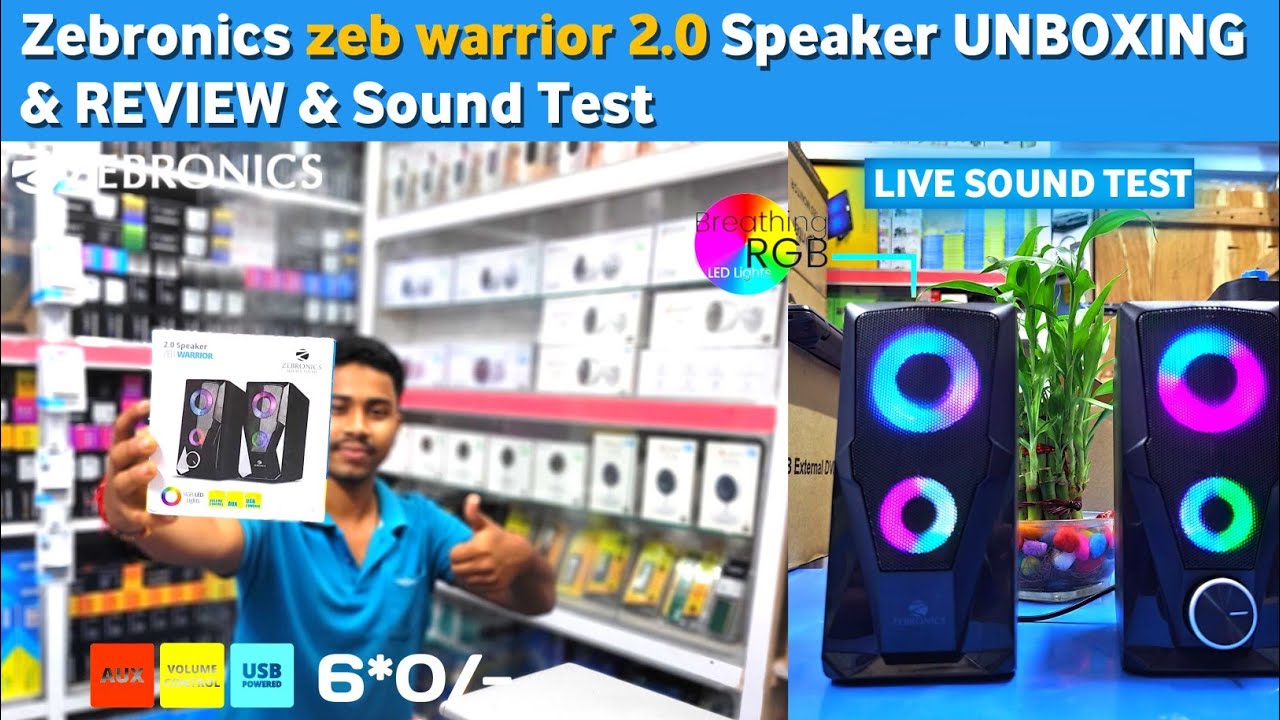#Zebronics zeb warrior 2.0 Speaker UNBOXING & REVIEW & Sound Test ...
