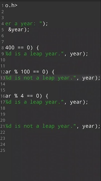 C Program to Check Leap Year - YouTube
