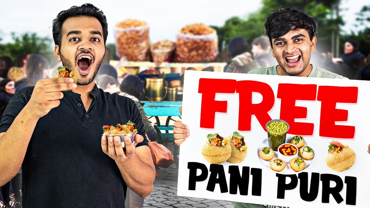 We opened a Free Pani Puri Thela! ft. @AayushSapra - YouTube