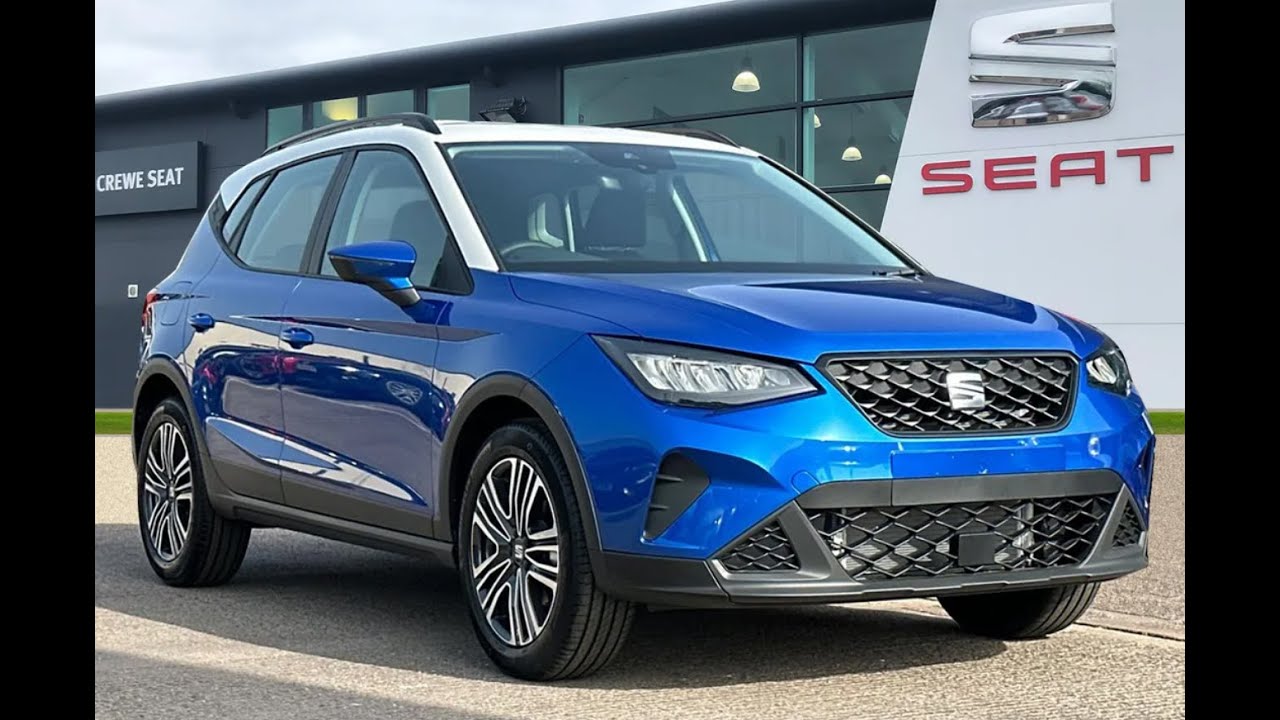 Brand New SEAT Arona SE 1.0TSI 110PS DSG in Sapphire Blue with White ...