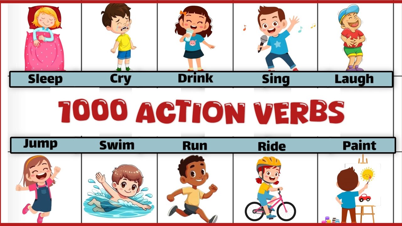 1000 action verbs | Common and important verbs in English | English ...
