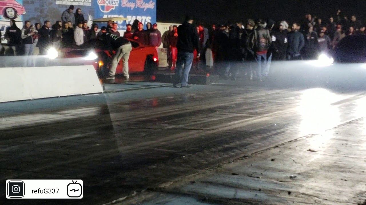 Real Street Takeover Milwaukee Drag Race - Hellcat vs Corvette - YouTube