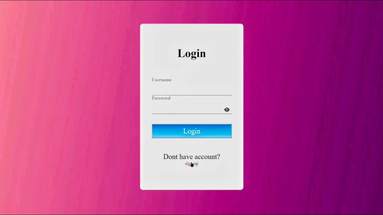 Designing a Modern Log-In Page with HTML, CSS, and Simple JavaScript ...