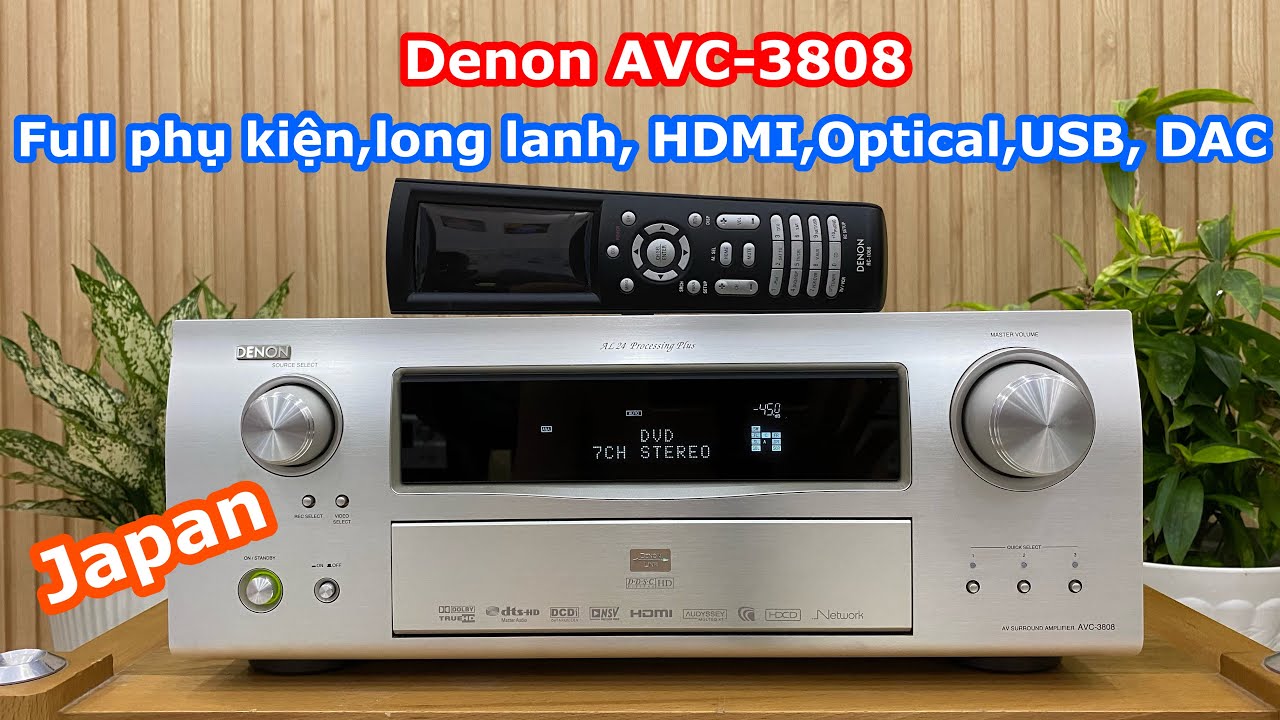 (Đã bán)Denon AVC-3808 Japan đẹp long lanh, full phụ kiện,HDMI,optical ...