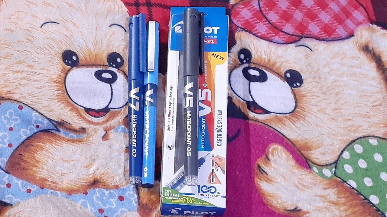 Pilot V5 vs V7 vs V5 cartridge ||comparing 3 famous pilot pen!!! - YouTube