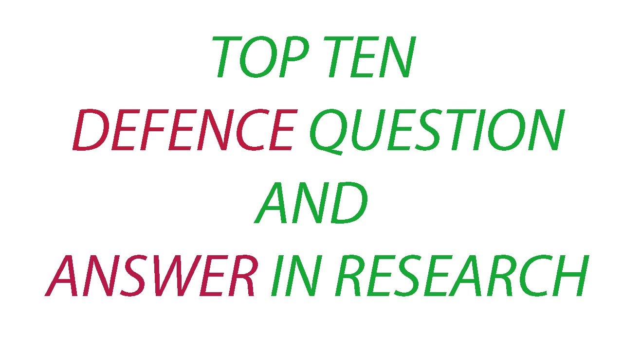 Top Ten research defence asked question and answer(በአማረኛ የቀረበ). - YouTube
