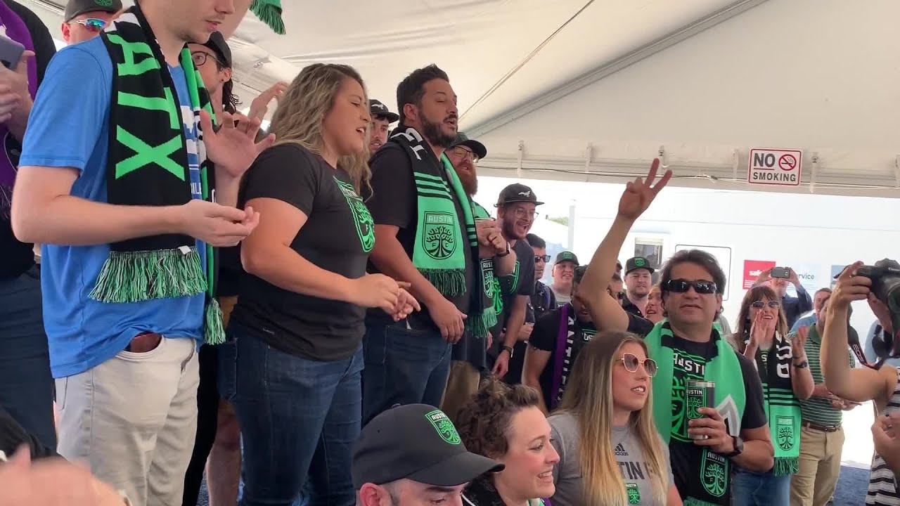 Austin FC fans at the groundbreaking - YouTube