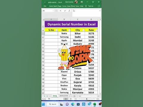 Dynamic serial number in excel #shorts #excel - YouTube