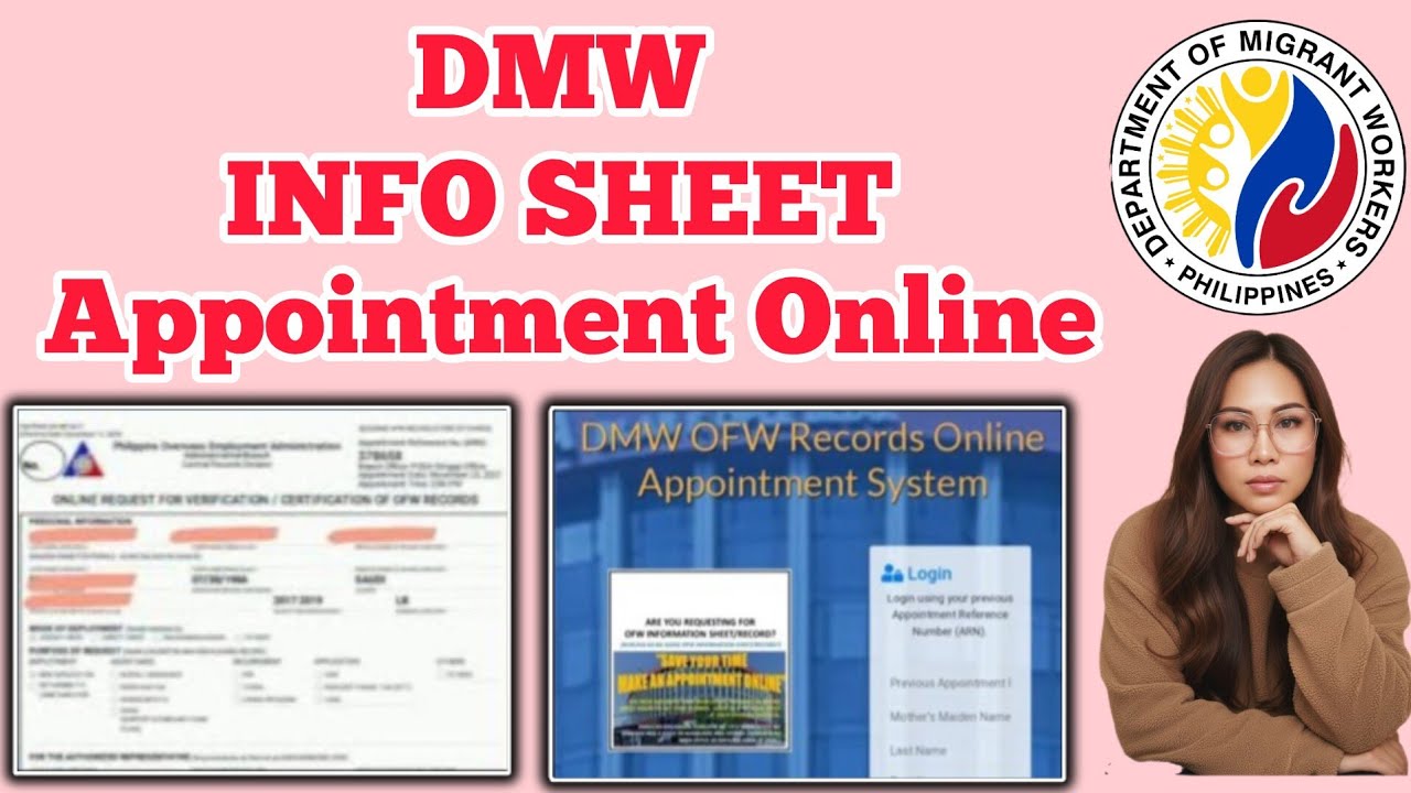 HOW TO GET INFO SHEET APPOINTMENT ONLINE| DMW OFW INFO SHEET | OFW ...