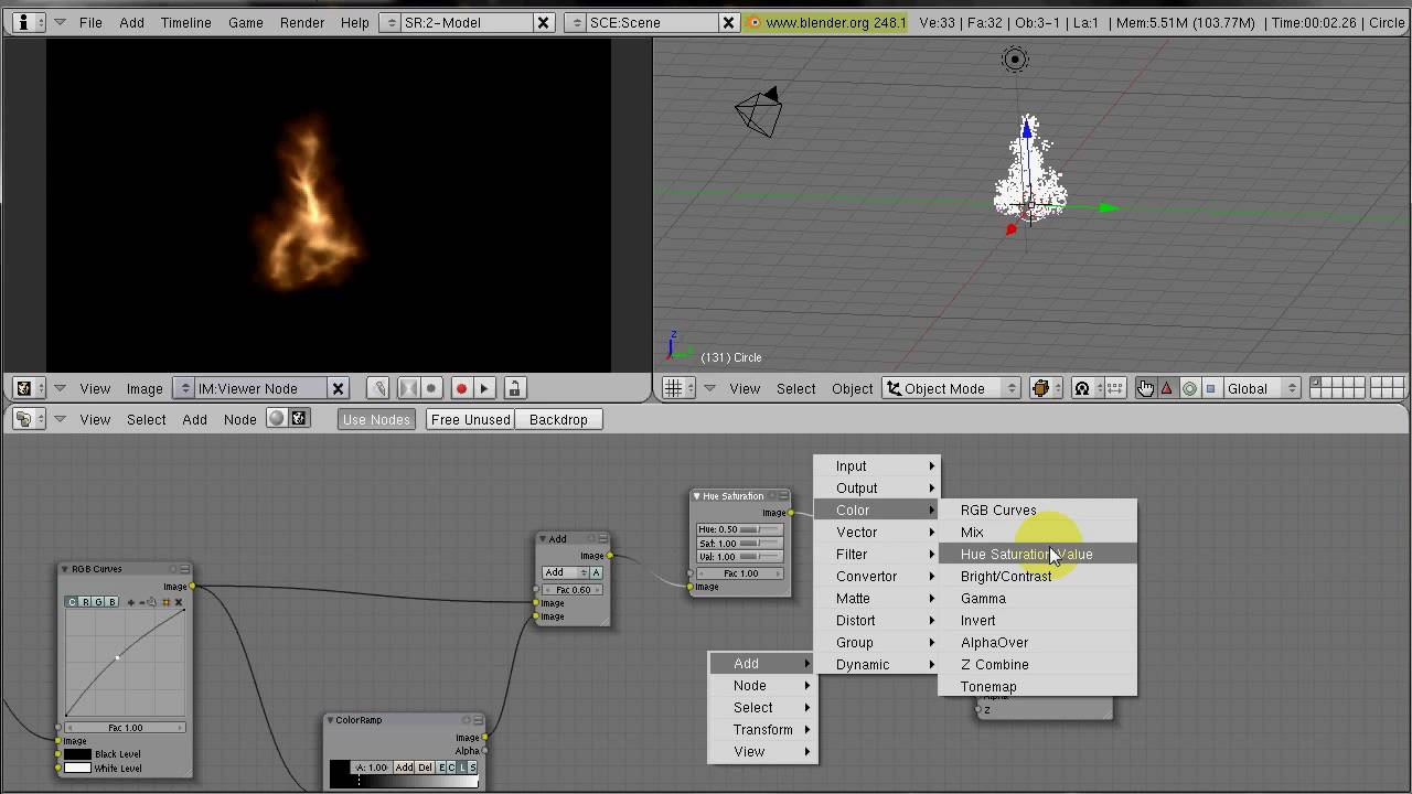 Nion's Blender Tutorial: Fire pt. 2/4 Compositing - YouTube
