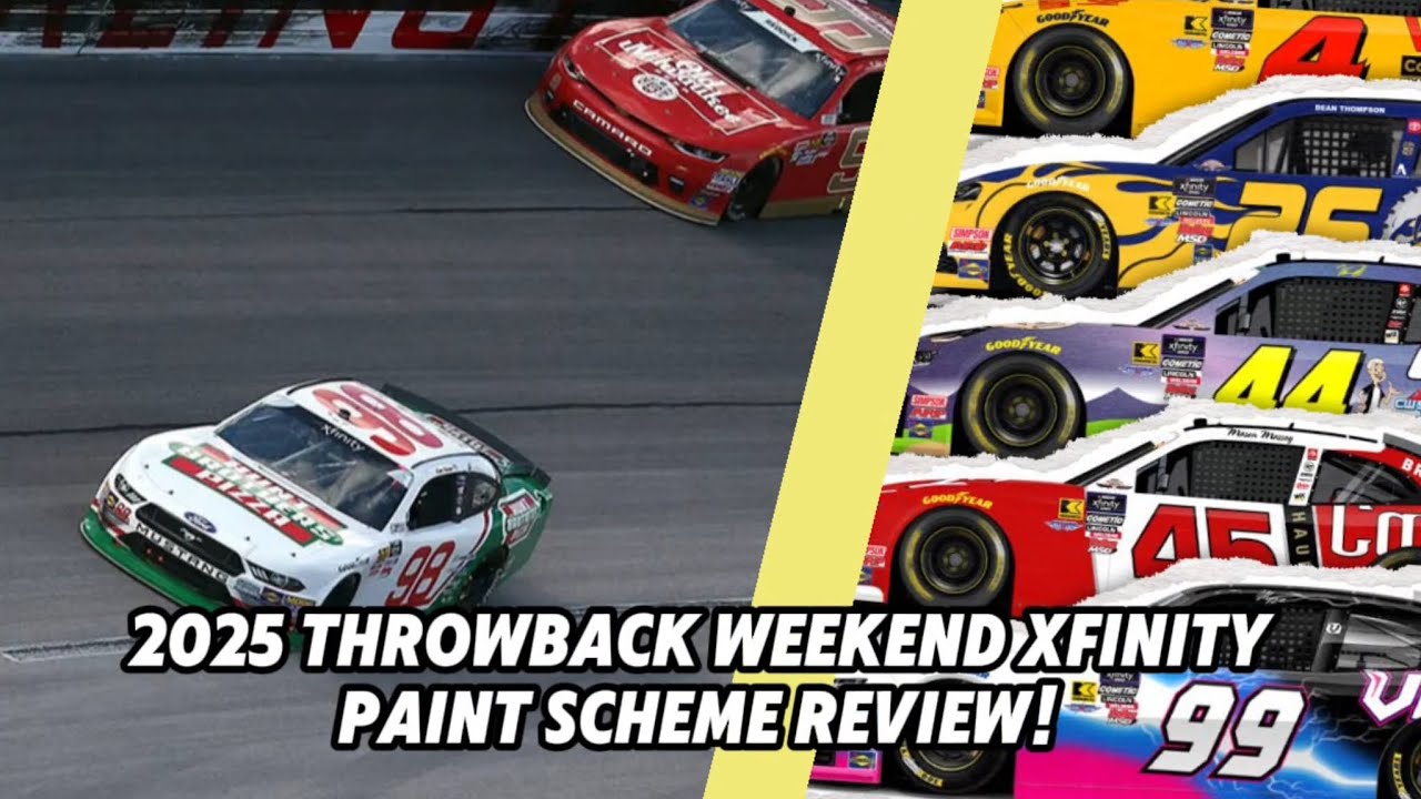 Paint Scheme Review | 2025 Throwback Weekend Xfinity! - YouTube