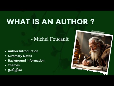 WHAT IS AN AUTHOR by Michel Foucault | Introduction to Literary ...