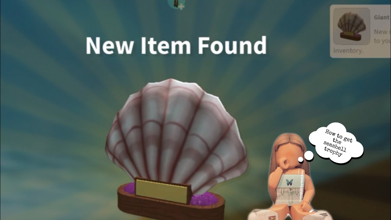 How to get the seashell Trophy in Bloxburg - YouTube