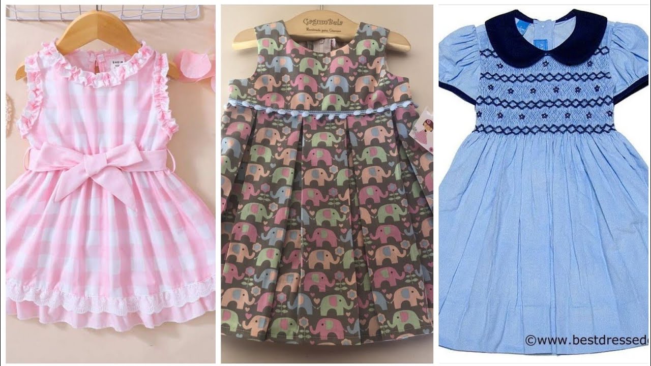 simple casual frocks ideas//printed plain Frocks designing - YouTube