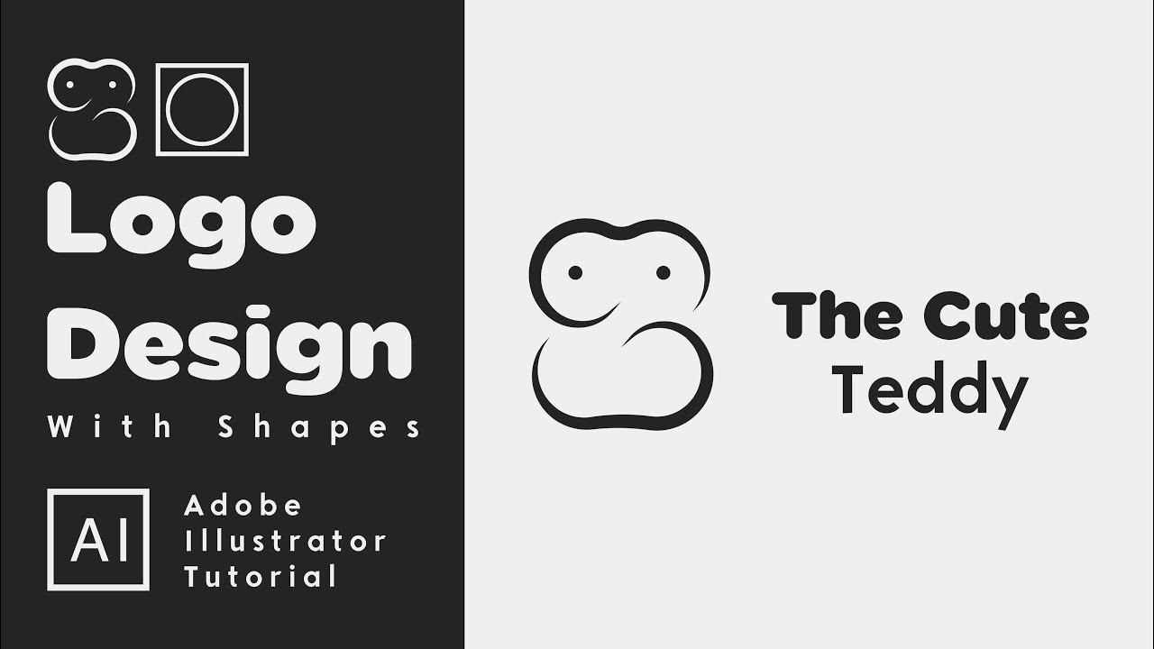 Logo Design - How to make Logo with Shapes - Start To Finish - YouTube