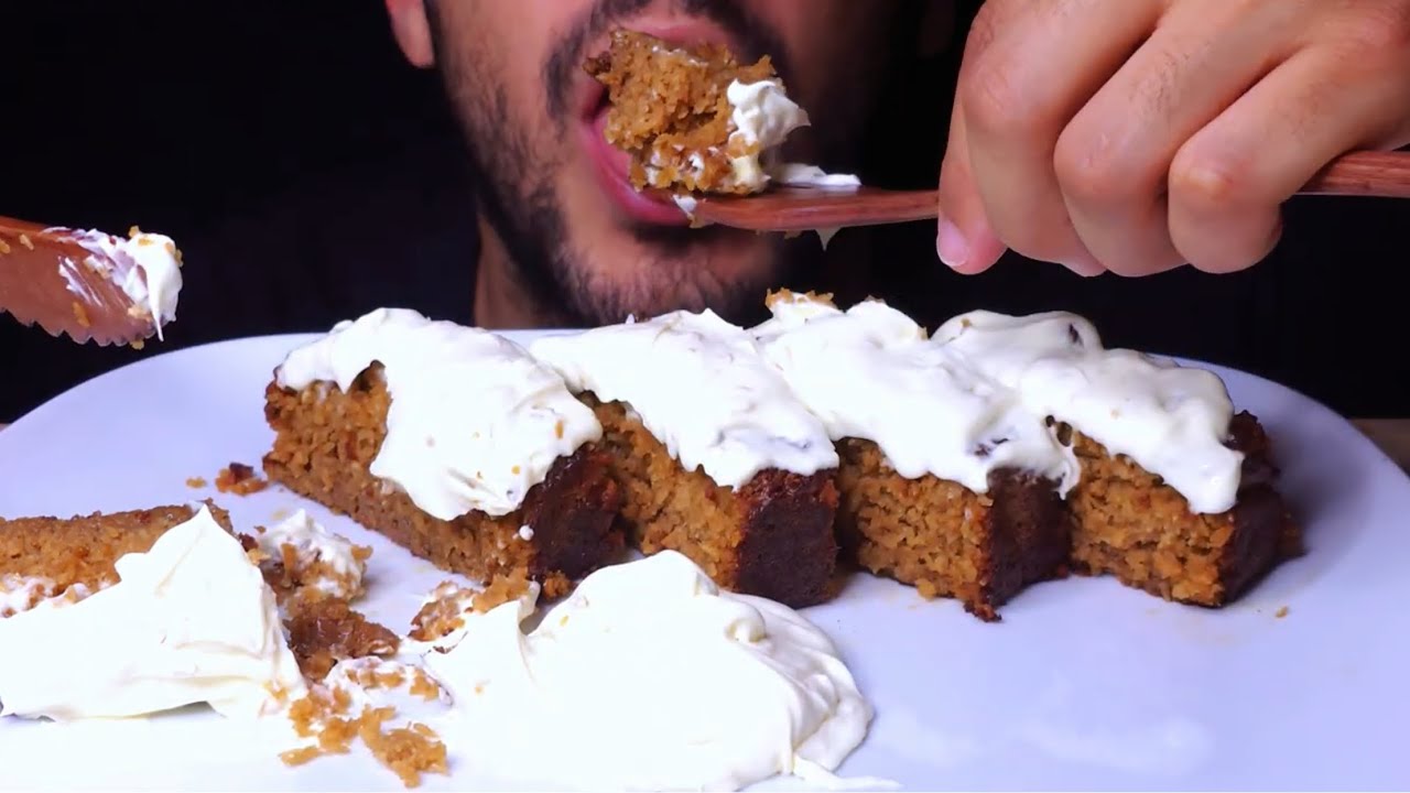ASMR DAN coconut cream cake Mukbang bites only - YouTube