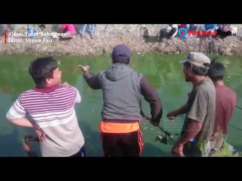 Serunya Lomba Mancing di Sungai Sigeleng Brebes