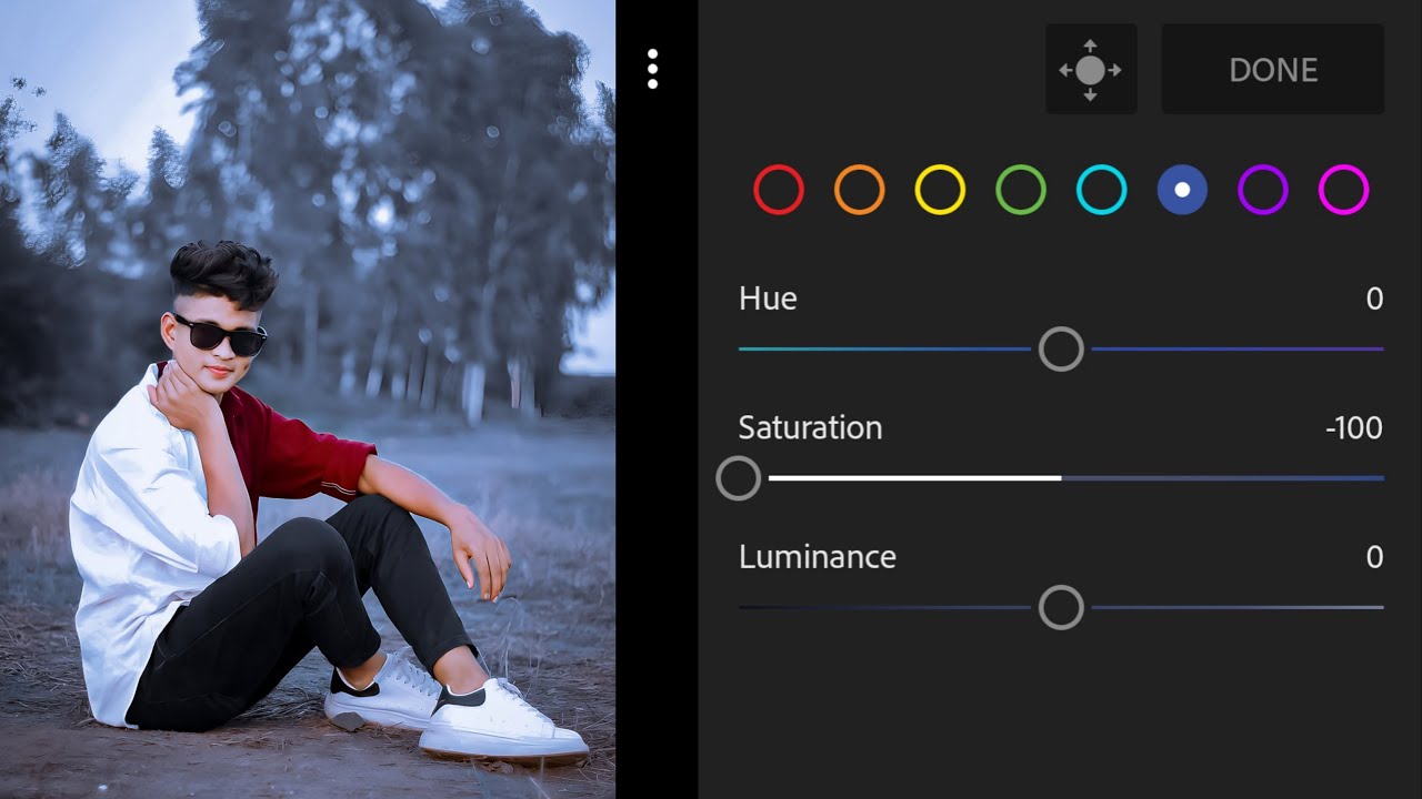 Lightroom Blue Tone Photo Editing | Lightroom Background Colour Change ...