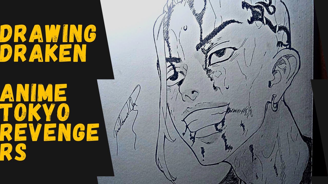 How to draw DRAKEN Tokyo Revengers /Drawing Draken - YouTube