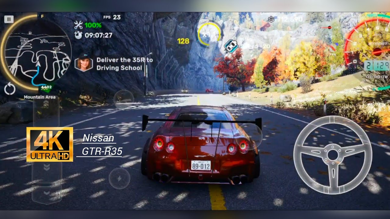 Nissan GTR R35 car x street Mobile gameplay |4k Max graphics| Mountain ...