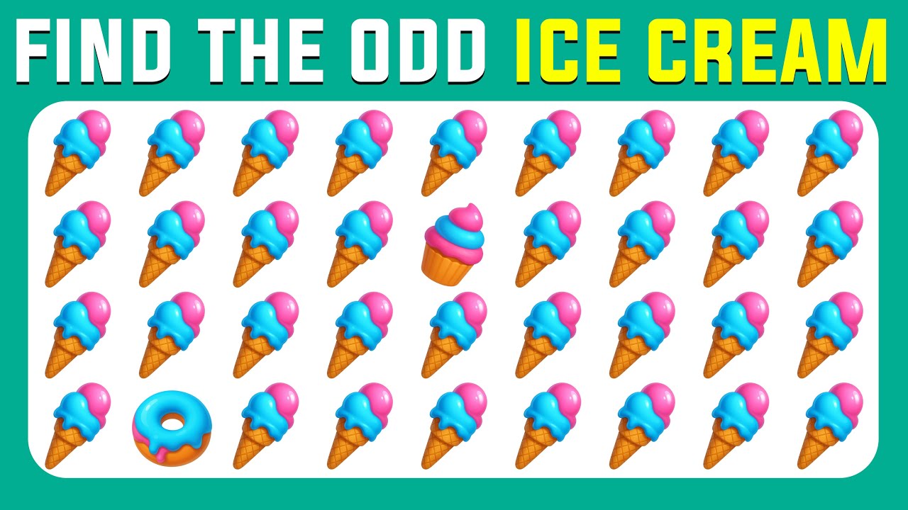 Find the ODD One Out - Sweets Edition 🍰🍨🍭 | Easy, Medium, Hard | 40 ...