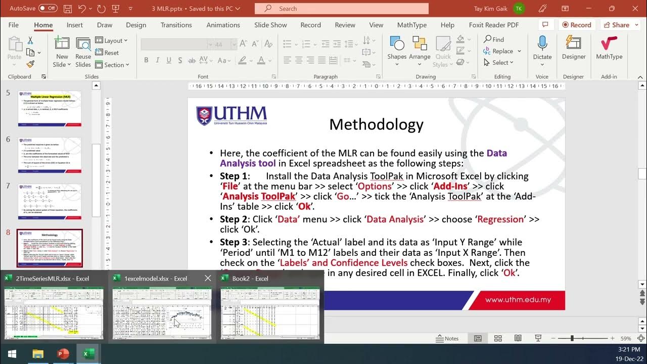 Forecasting Time Series Data Using Multiple Linear Regression - YouTube