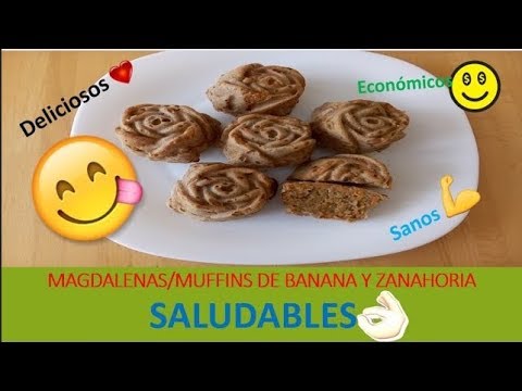 Como hacer Magdalenas/Muffins /quequitos de banana y zanahoria ...