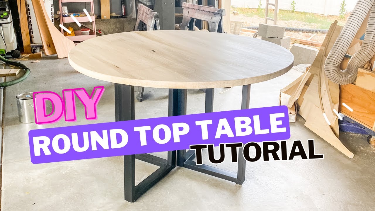 Round Table Top Tutorial Process To DIY A Wood Round Table YouTube
