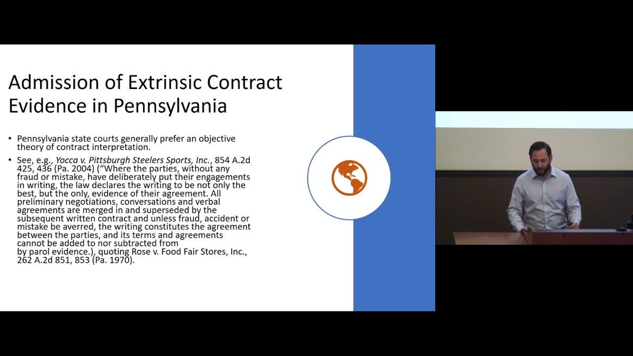 Contracts II Review 03: Extrinsic Evidence - YouTube