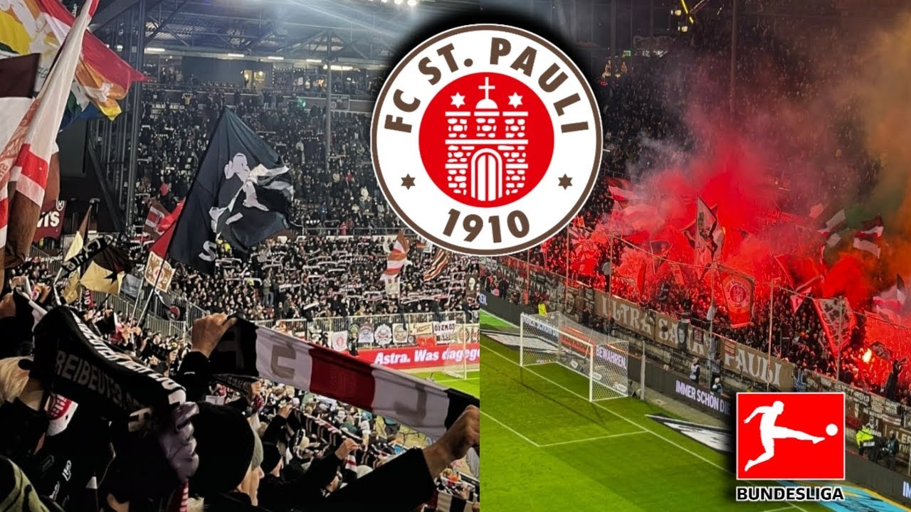 🟤⚪ Sankt Pauli Fans in Millerntor Stadion Against Holstein Kiel FT 3-1 ...
