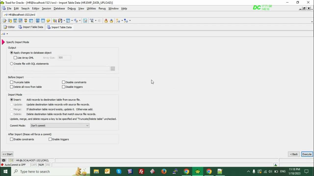 Upload external data into Oracle Database using TOAD. - YouTube
