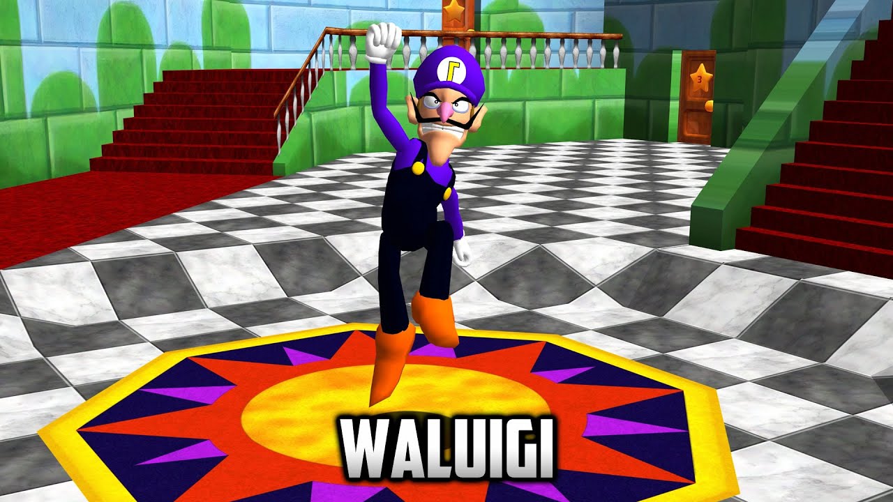 ⭐ Super Mario 64 PC Port - Waluigi (Render96) - YouTube