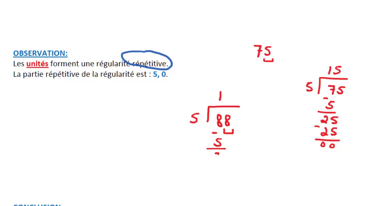 Les régularités de la division - The regularities of the division - YouTube