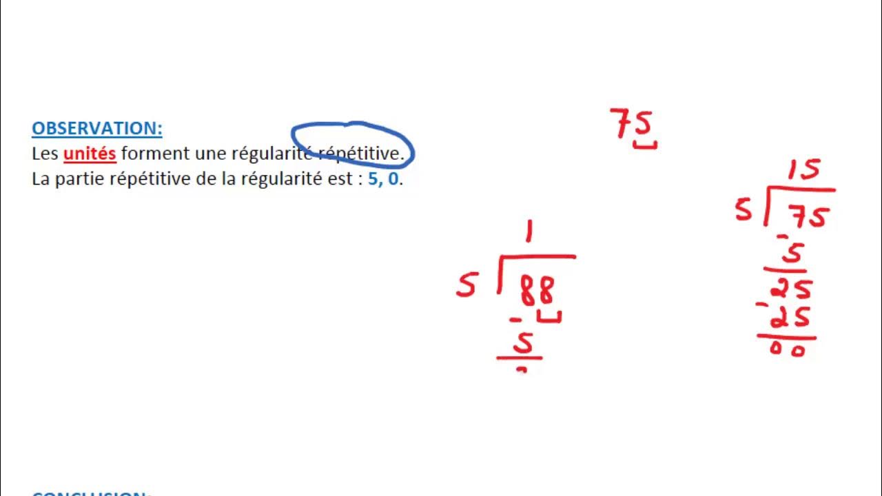 Les régularités de la division - The regularities of the division - YouTube