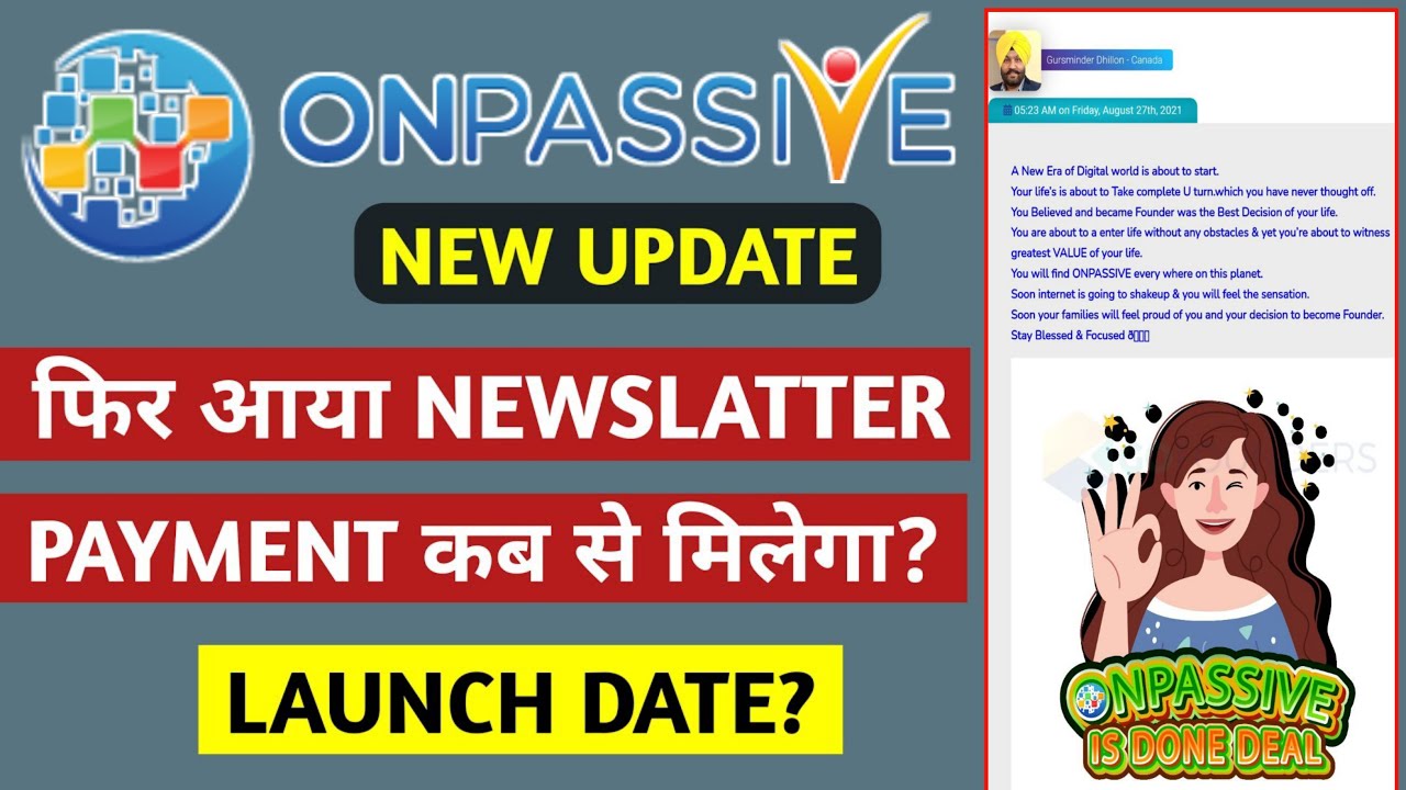 Onpassive important update | Onpassive live | Onpassive letest update ...